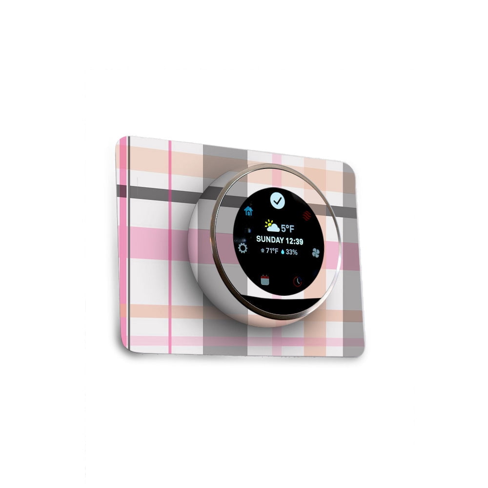 Skin Decal Wrap Compatible With Nest Thermostat Sticker Design Plaid ...