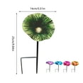 Artificial Flower-Shaped Bird Bath and Feeder - Metal Ground Stake Bird ...