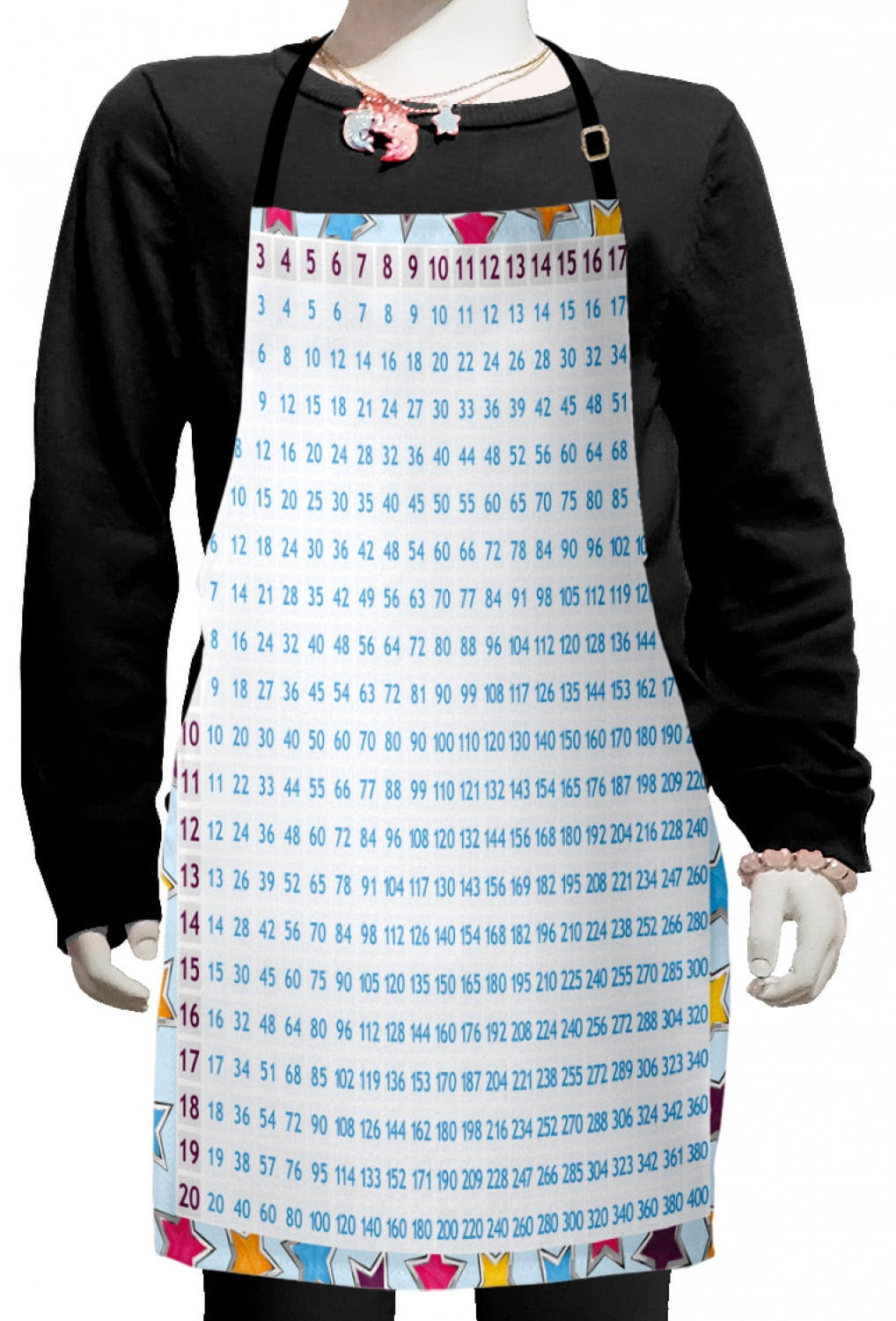 Educational Kids Apron, Chart Numbers on Colorful Stars Background ...