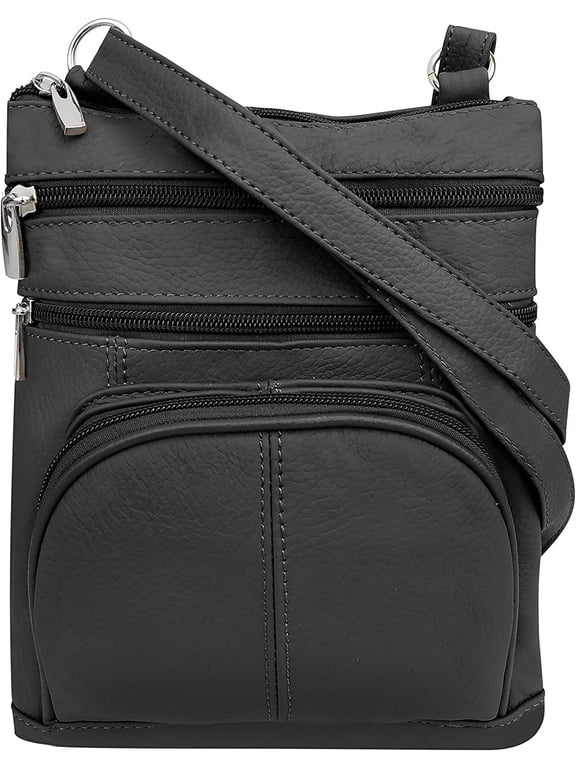Roma Leathers Mini Body Bag with Multiple Pockets & Adjustable Shoulder ...