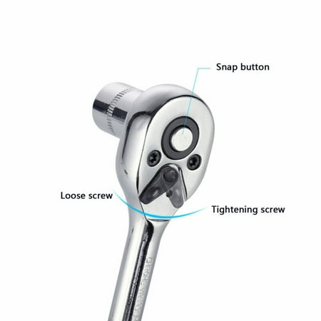 46 Pieces Socket Wrench Ratchets Mechanics Tool 4 3 5 Set Auto ...