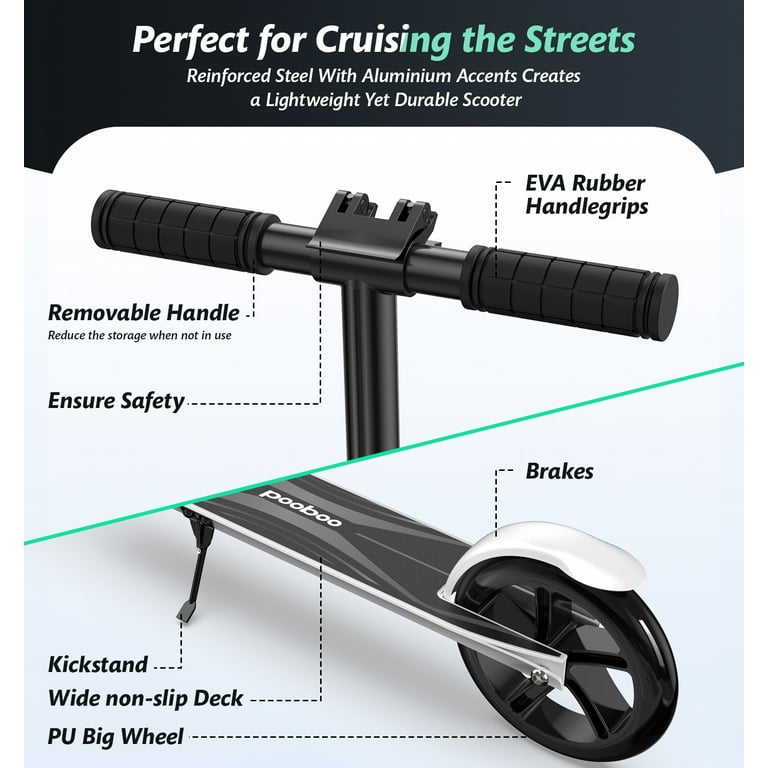 LNOW Foldable Kick Scooter-8 IN Big Wheels for Kid, Teens LNOW Foldable Kick Scooter-8 IN Big Wheels for Kid, Teens
