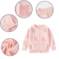 Beautyzll Kids Girls Cartoon Cable Knit Sweater Toddler Cardigan 100% ...