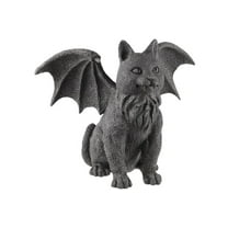 Bizarre Gothic Eureka Bat Winged Cat Gargoyle Figurine Sculpture Stoic ...