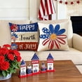 1pc Independence Day Star Small Flower Lettered Throw Pillow Cover, 4 ...