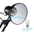 Black Metal Swing Arm Desk Lamp - Adjustable Joint, Interchangeable ...
