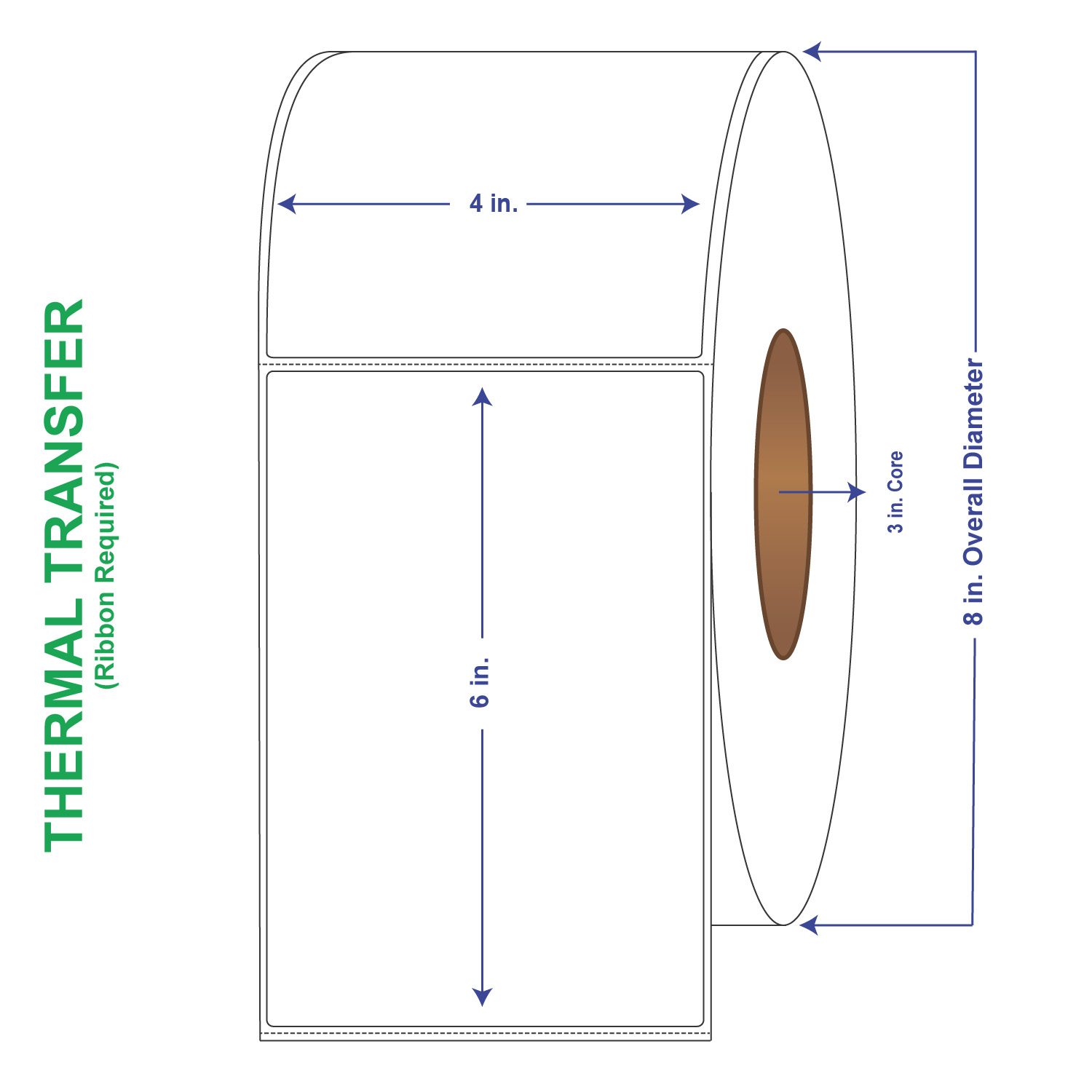 4 x 6? General Use Labels, w/ Perf and Sensor Notches Thermal Transfer ...