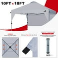 Eurmax Portable 10x10 Pop Up Canopy: Backyard Cover, Easy Instant Setup ...
