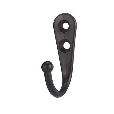 Lorell, Llr80665, Over-The-Panel Plastic Double Coat Hook, Black ...