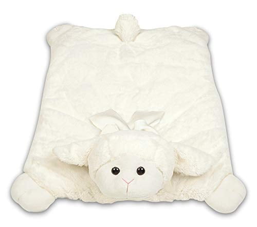 Bearington Baby Lamby Belly Blanket, Lamb Plush Stuffed Animal Tummy ...