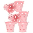 6pcs Small Metal Bucket with Handle Hollow Buckets Candy Bucket for ...