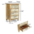 GDF Studio Nahanni Boho Handmade Mango Wood 4 Drawer Nightstand ...
