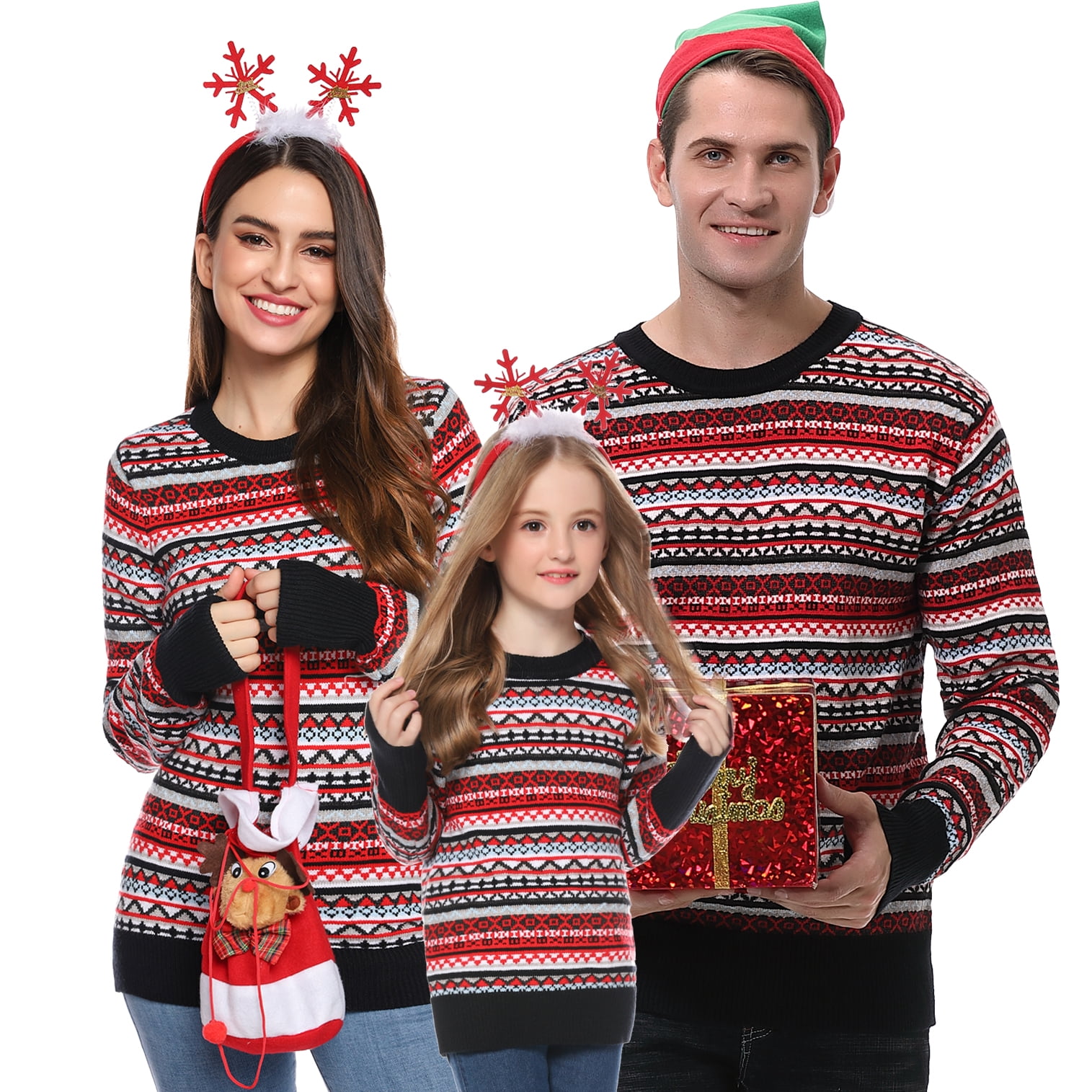 Purcoar Family Matching Sweaters Stripe Knitting Pullover - Walmart.com