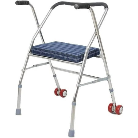 2 Wheels Walking Frames, Mobility Walking Aid for Adult Elderly Easy ...