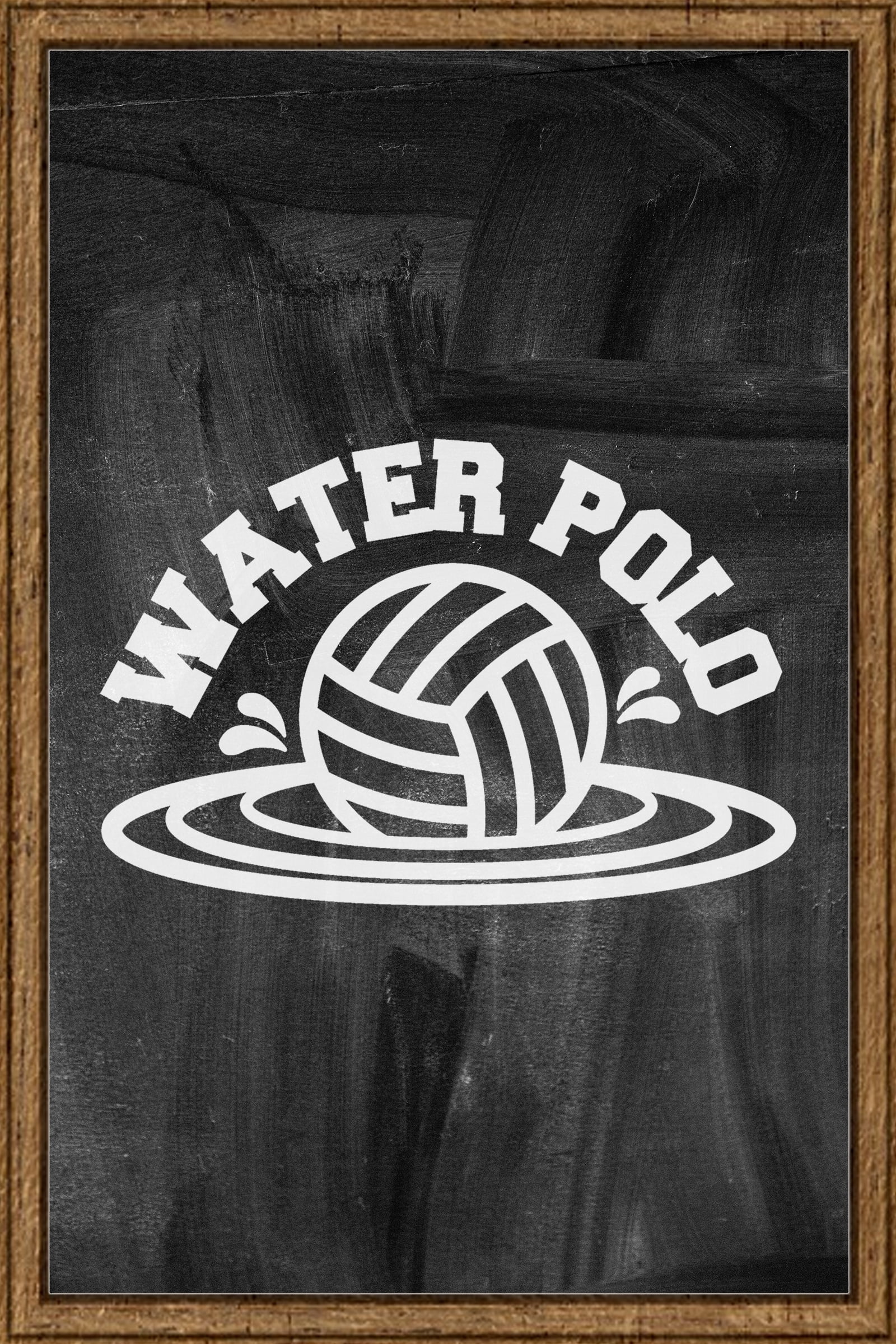 Water polo bold varsity splash sports Tin Sign Chalk Board Wall Art ...