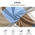 Blue White Brown Plaids Square Women's Rash Guard Shirts UPF 50+ Sun ...