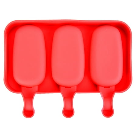 Ccdes Silicone Molds with Lid Ice Cream Bar Mold 3 Cavities Silicone ...