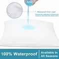 Ntbay Standard Waterproof Pillow Protectors, 4 Pack, Super Soft, Quiet ...