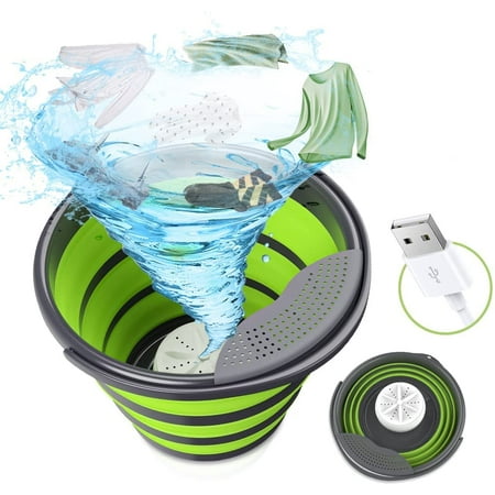 DACHUANG Mini Washing Machine, 10L Foldable Laundry Tub Portable ...
