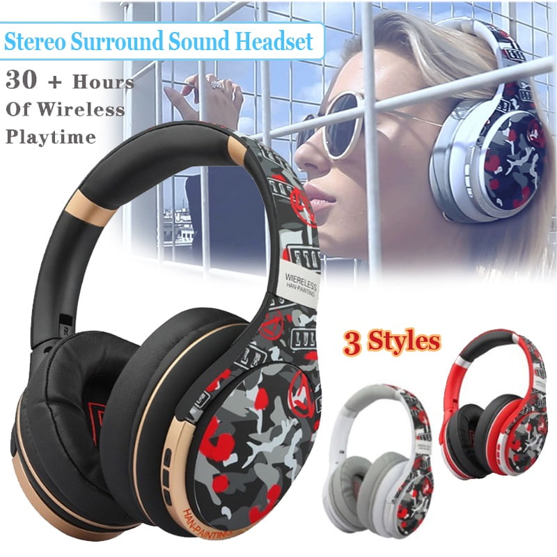 EI-A1 Wireless Headset Personalized Graffiti Bluetooth Headphone ...