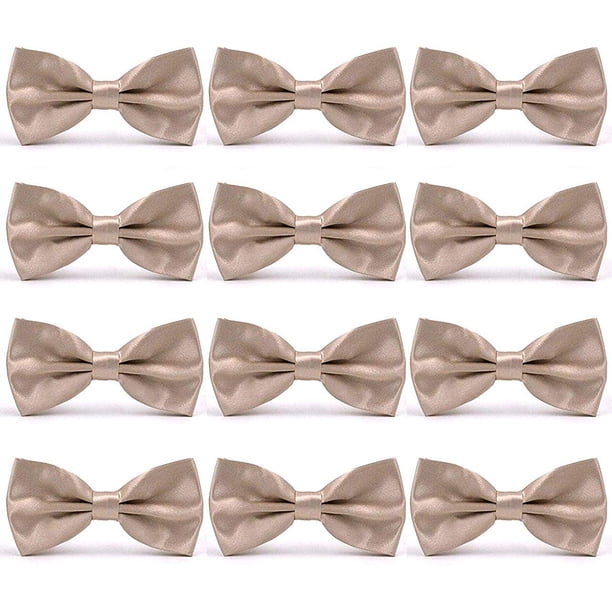 ZMLEVE Men's Bowties Formal Satin Solid - 6/12 Pack Bow Ties Pre-tied ...