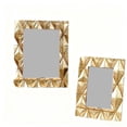 CaraMart Geometric Diamond Pattern Antique Gold Decorative Picture ...