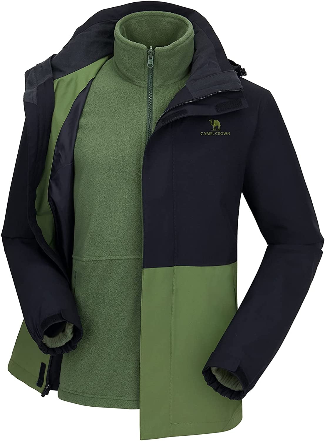 Men's Mountain Ski Jacket 3 in 1 Waterproof Winter Jacket Warm Snow ...