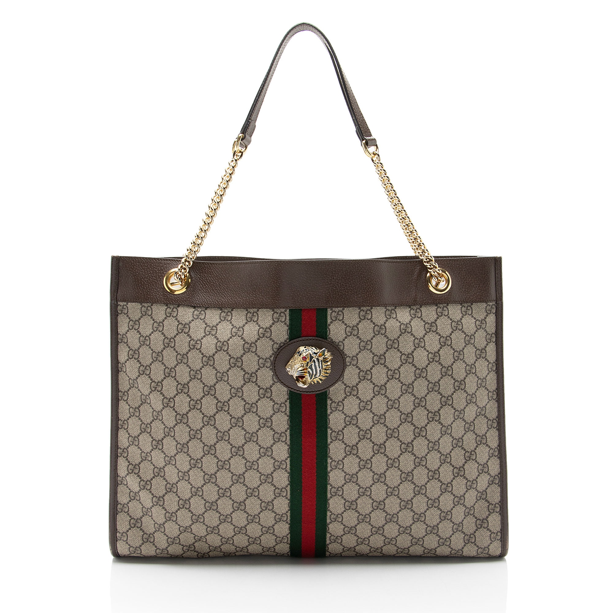 Pre-Owned Gucci GG Supreme Rajah Large Tote - Walmart.com