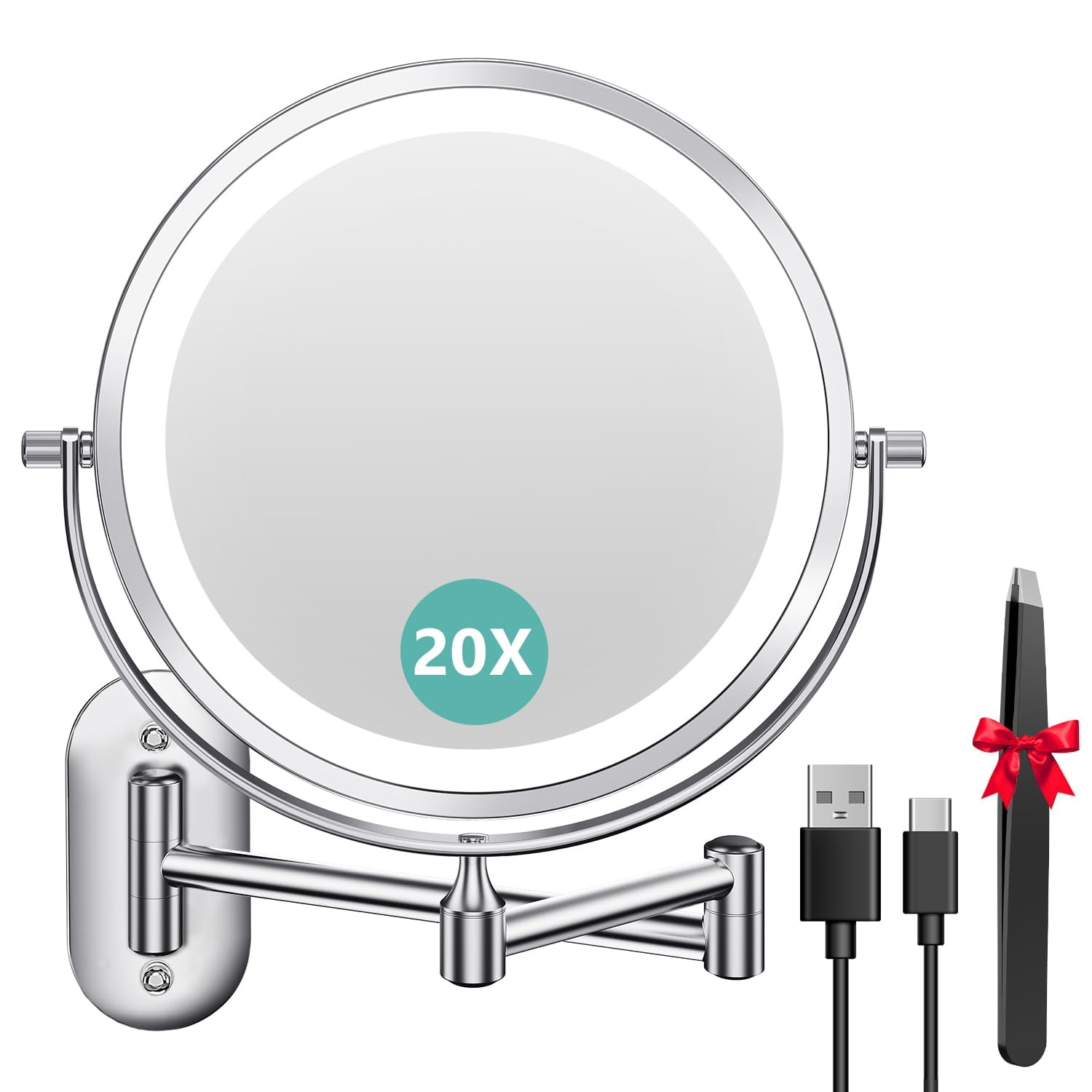 Click here for Auxmir 1x/20x Wall Mounted Makeup Mirror With Ligh... prices