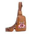 Casual Women Small Waist Pack Leaf Print Messenger Bag Phone Holder ...