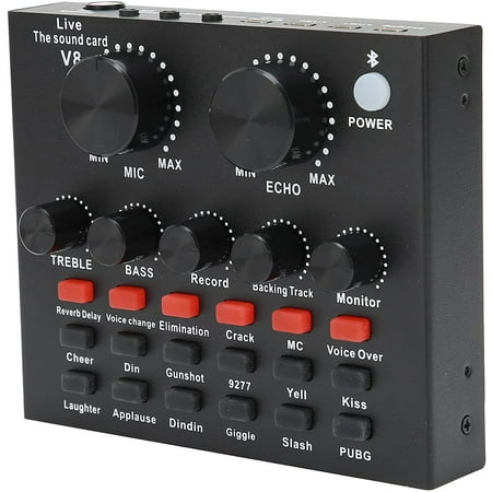Bmatwk V8 Voice Sound Card, Live Voice Changing Audio Card, Voice ...