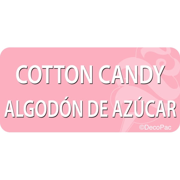 Bakery Supplies - Promotional Label - Cotton Candy/Algodón de Azúcar ...