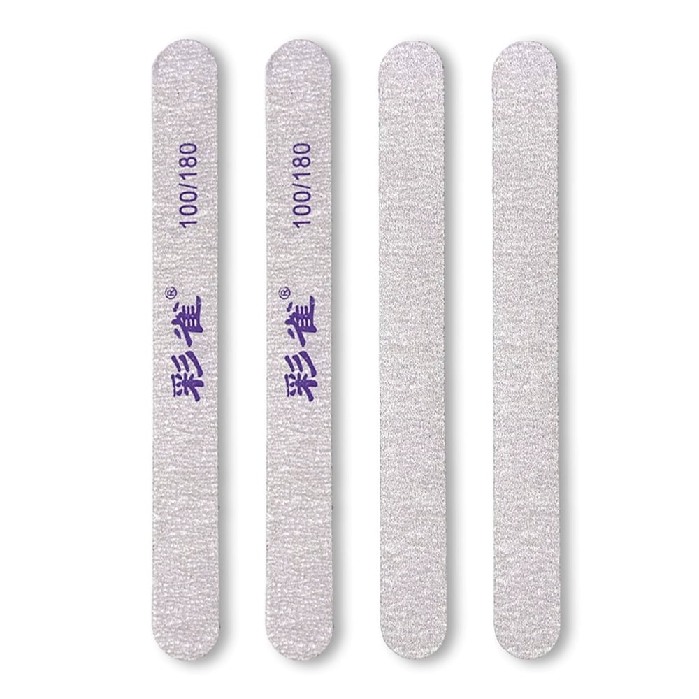 CaiQue,Round Shape 100/180 Nail Files Double Sided Sanding Board, Gray, 8 Pcs - Walmart.com