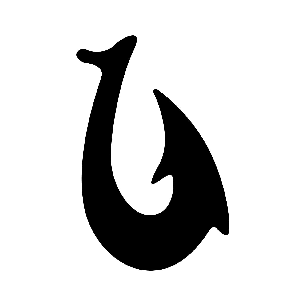 Hawaiian Polynesian Fish Hook V1 Sticker Decal Die Cut - Self Adhesive ...