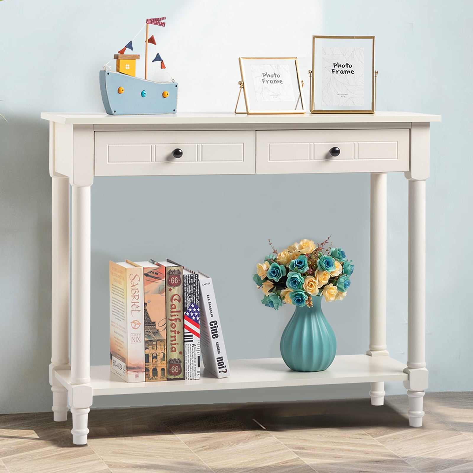 UWR-Nite 45" Console Table with Drawers and Storage Shelf Hall Table ...