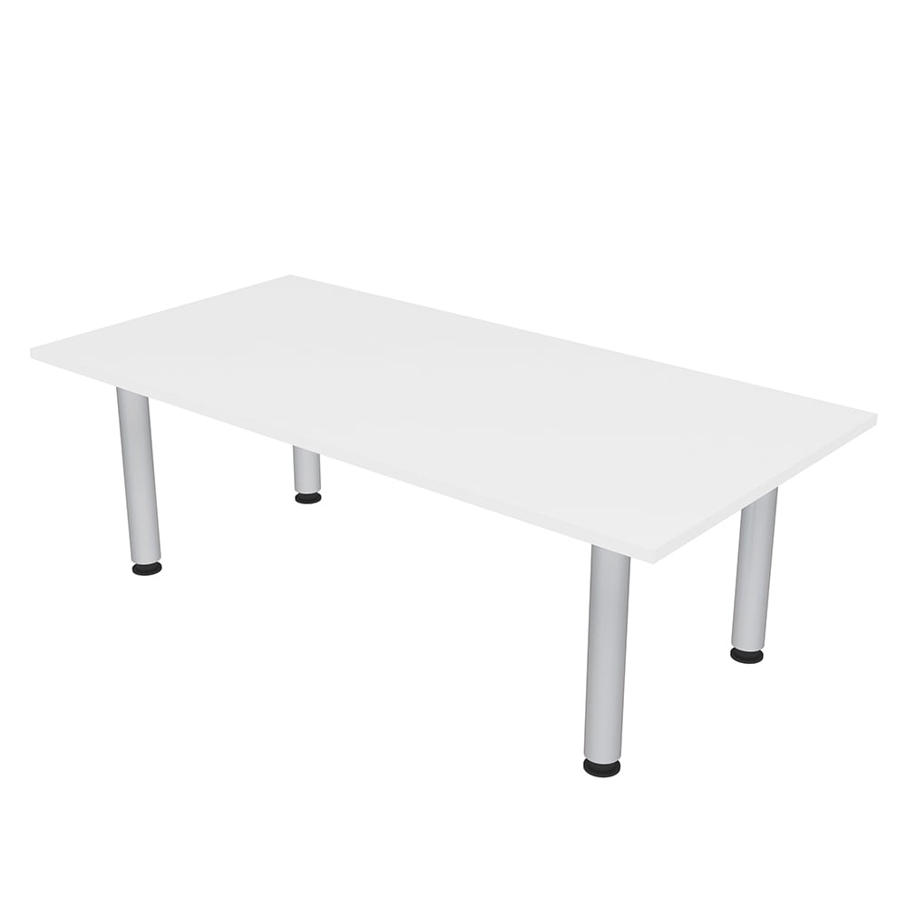 5 Foot Rectangular Conference Table Silver Post Legs Power And Data ...