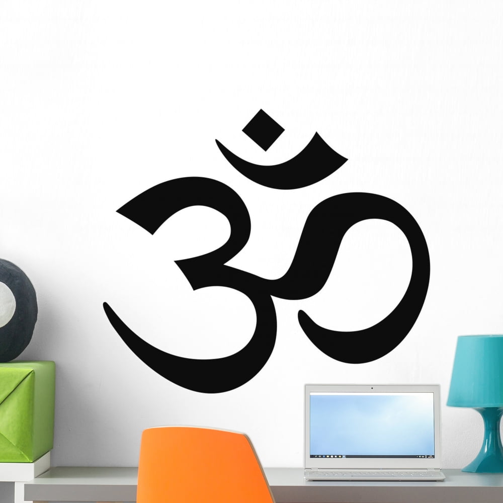 Clear Om Sign Black Wall Decal by Wallmonkeys Peel and Stick Graphic ...