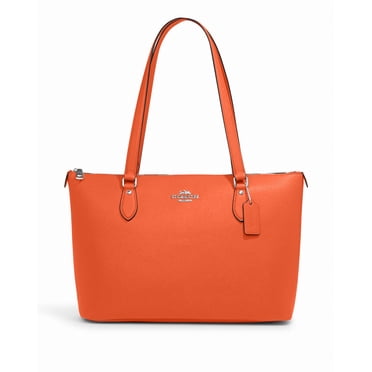 Coach (CH504) Gallery Khaki Red Signature Coated Canvas Tote Shoulder ...