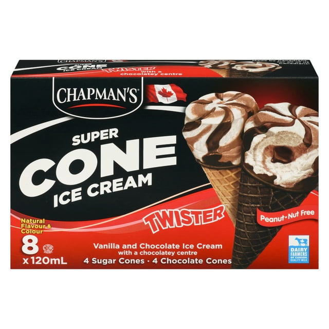 Chapman's Super Cone Twister - Vanilla and Chocolate Ice Cream with a ...