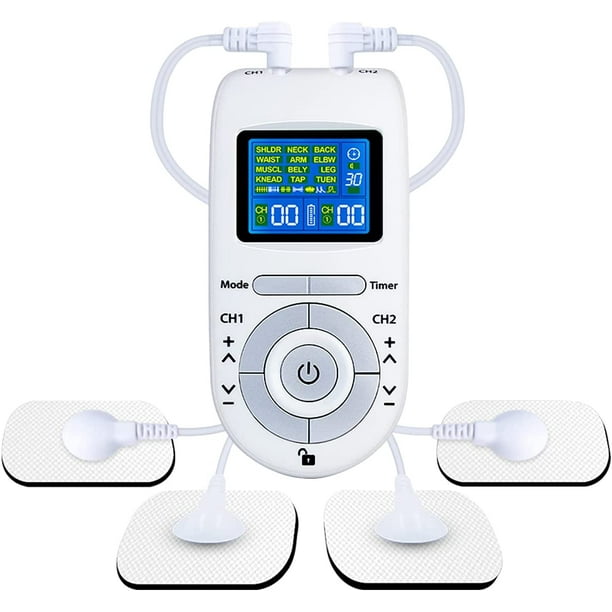 Dual Channel TENS Machine for Pain Relief, [12 Modes, 40 Intensities ...