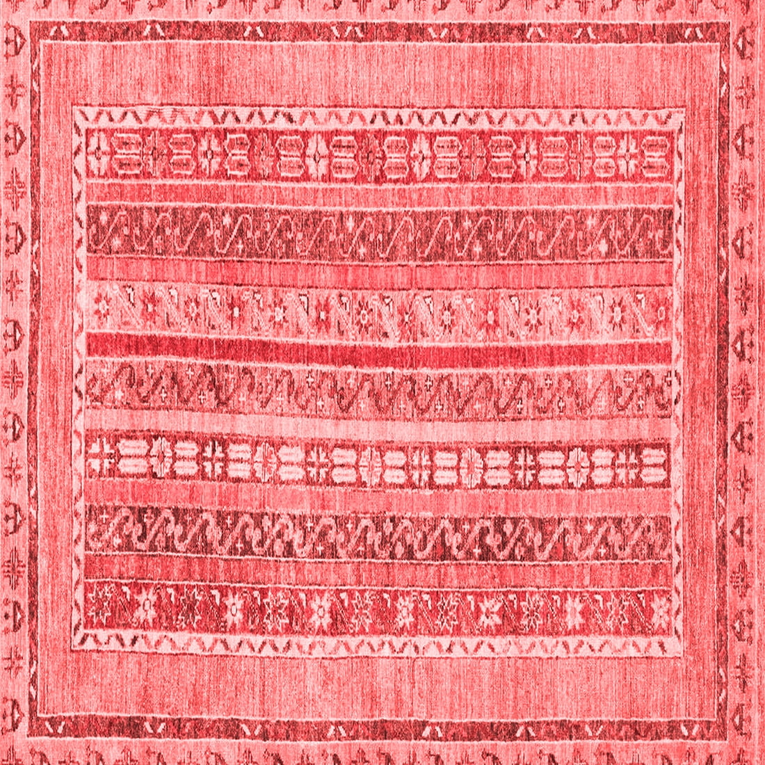 Ahgly Company Indoor Square Abstract Red Modern Area Rugs, 4' Square ...