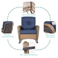 MEETWARM Outdoor Wicker Rocking Chair with Cushions and Steel Structure ...