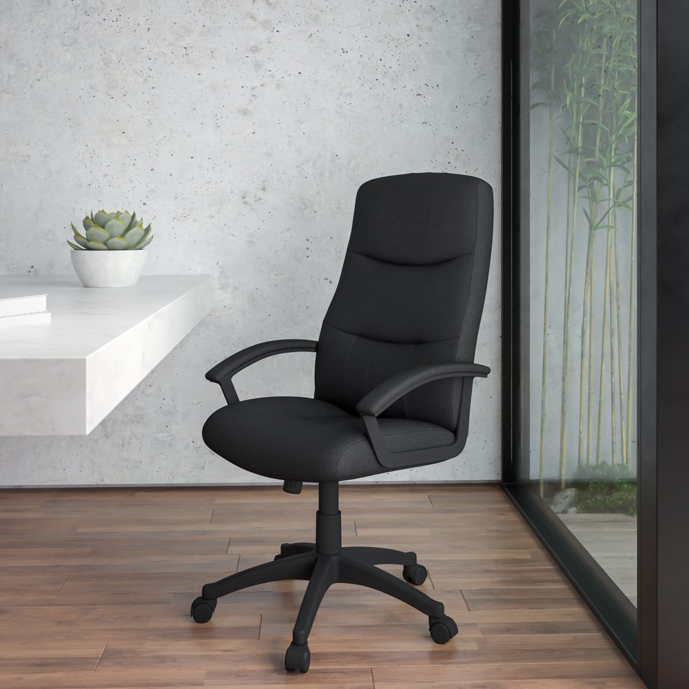 Flash Furniture High Back Black Fabric Executive Swivel Office Chair ...