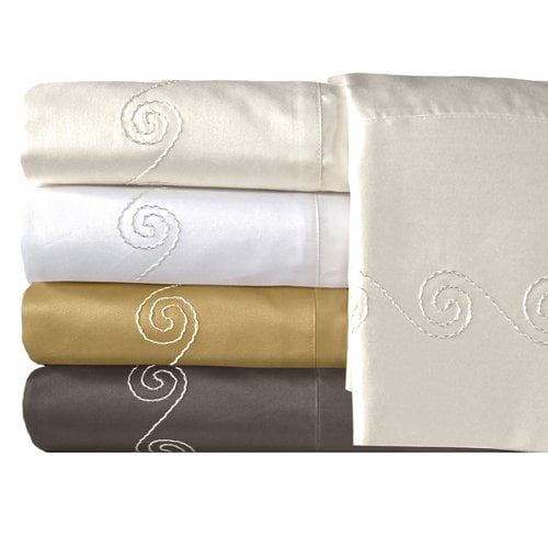 Veratex, Inc. Supreme Sateen 800-Thread Count Swirl Bedding Sheet Set ...