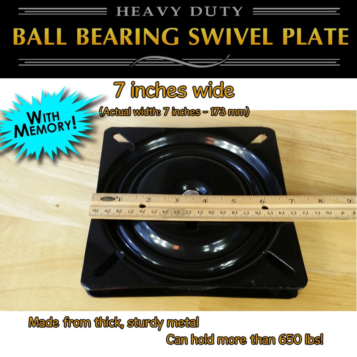 7" Swivel Plate Turntable Ball Bearing With Memory Return for stools ...