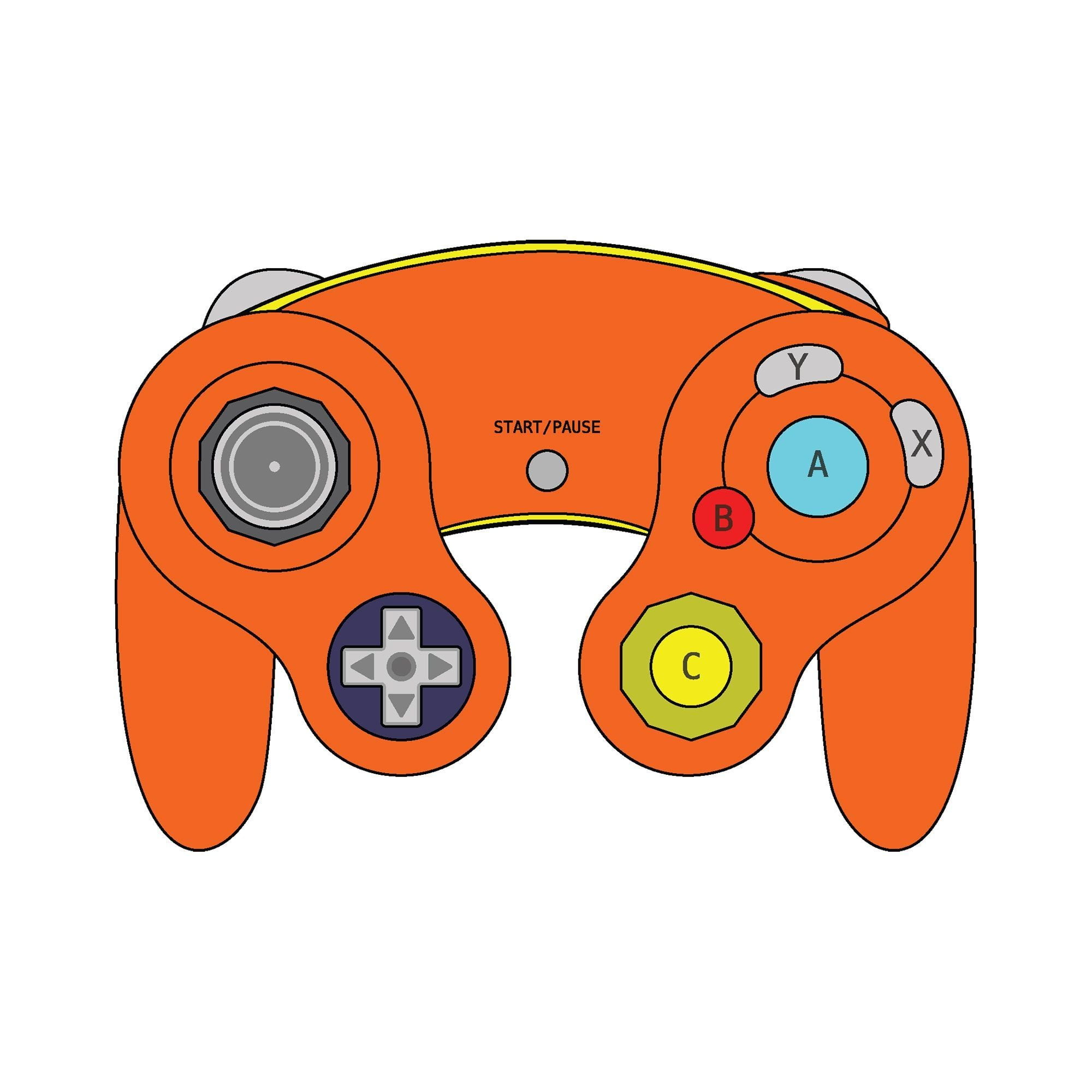 Orange Gamecube Controller
