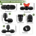 24 Pack 1/2 Inch Drip Irrigation Fittings Kit,Drip Irrigation Kit 3/4 ...