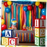 3 / 6 Pcs ABC 123 Party Decorations Back to School Decoration ABC ...