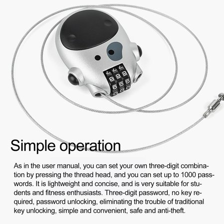 Code Lock Telescopic Wire Rope Steel Cable Suitcase Password Locks For ...