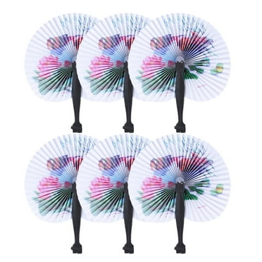 Mini Paper Oriental Folding Fans (1-Pack of 12) - Walmart.com